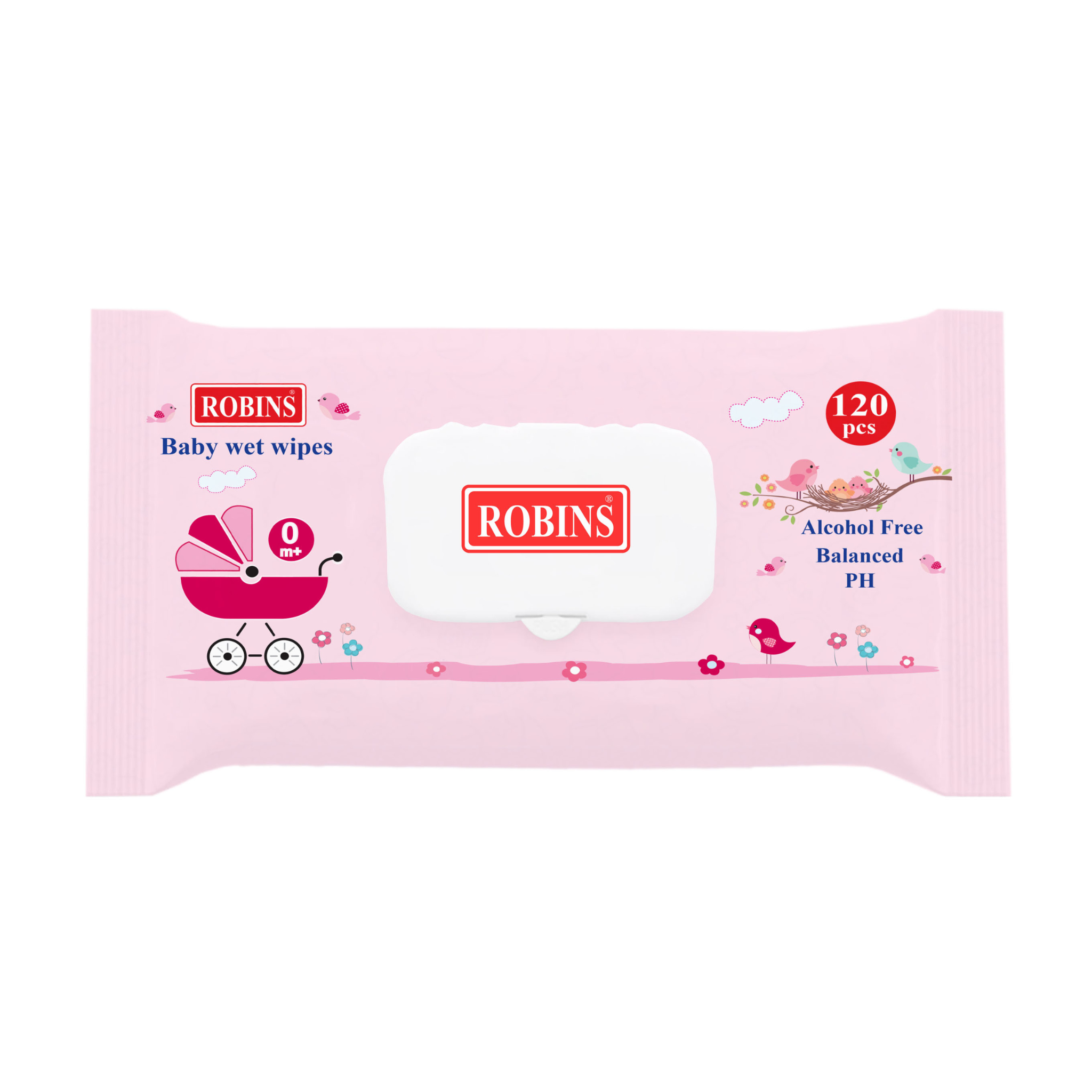 Robins Alcohol-Free Baby Wet Wipes 120 Pcs – Robins Baby Products